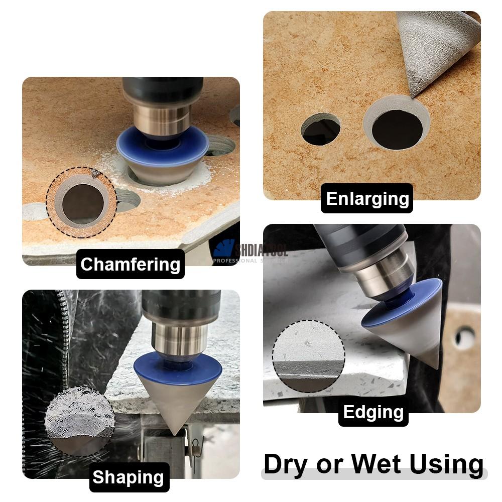 Hole Enlarging Tools 3-Piece Diamond Beveling Chamfer Bits Set ...